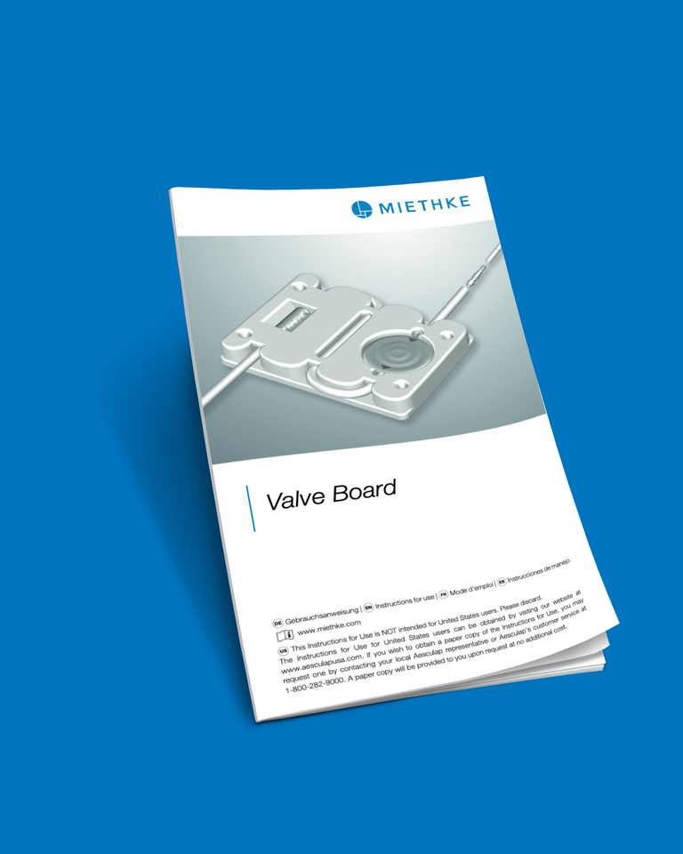 VALVE BOARD for gravitational valves | MIETHKE